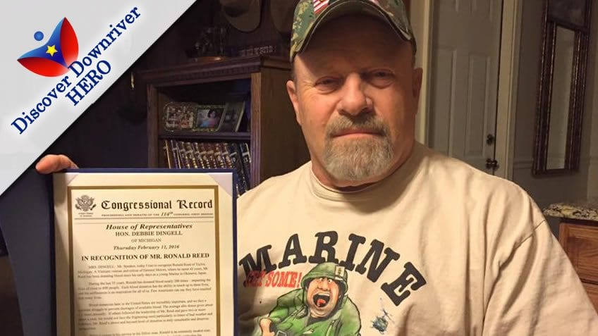 Hometown Hero: Ronald Reed Donates Nearly 25 Gallons of Blood